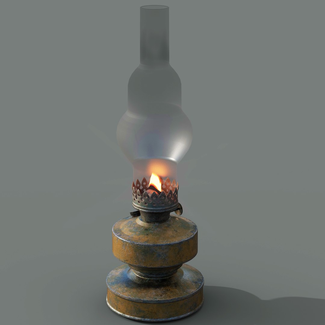 3D Realistic Oil Lamp - TurboSquid 2339770