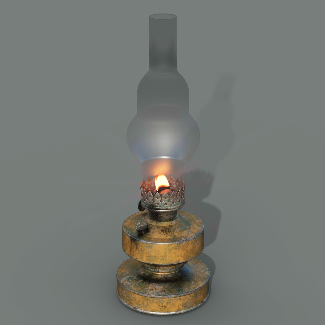 3D Realistic Oil Lamp - TurboSquid 2339770