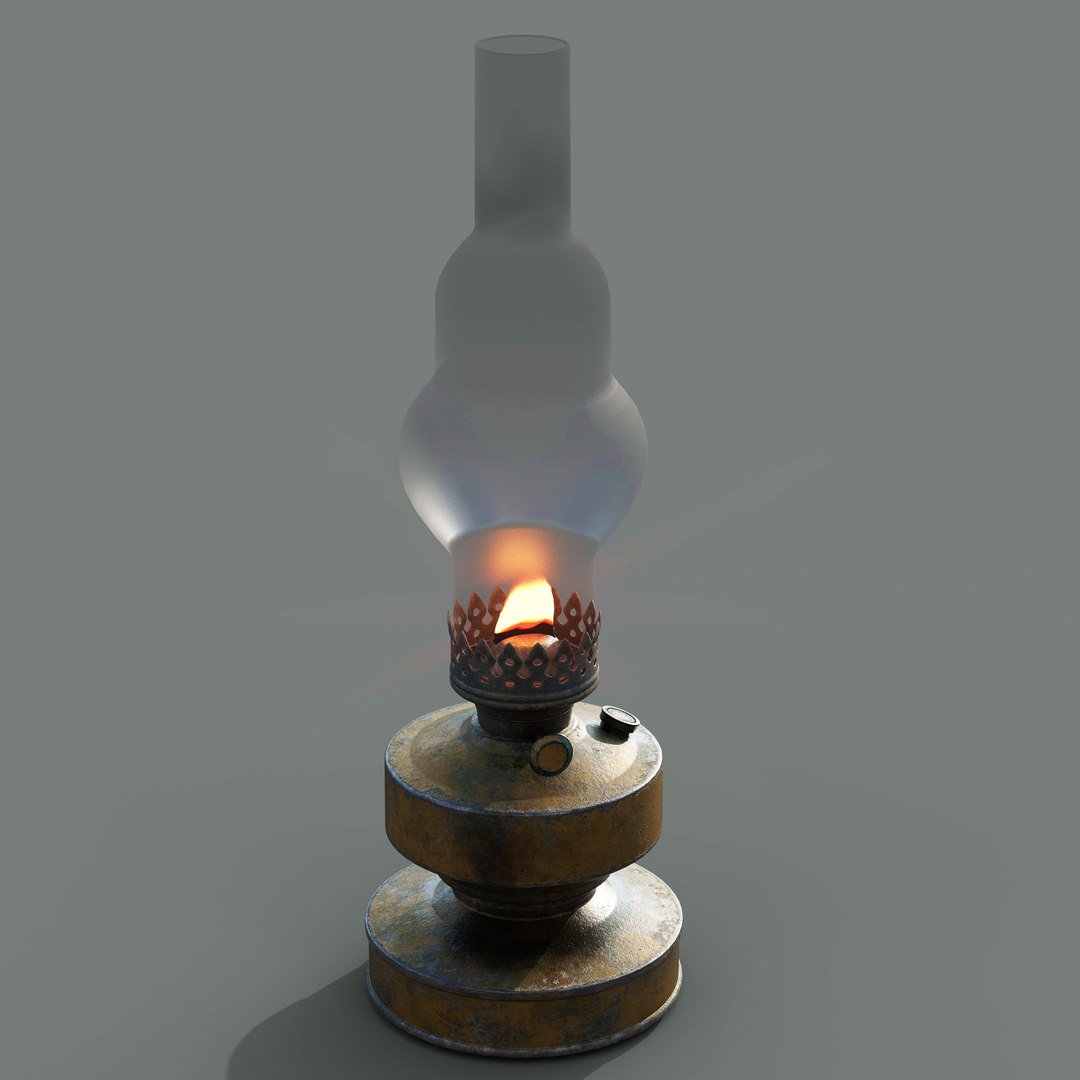 3D Realistic Oil Lamp - TurboSquid 2339770