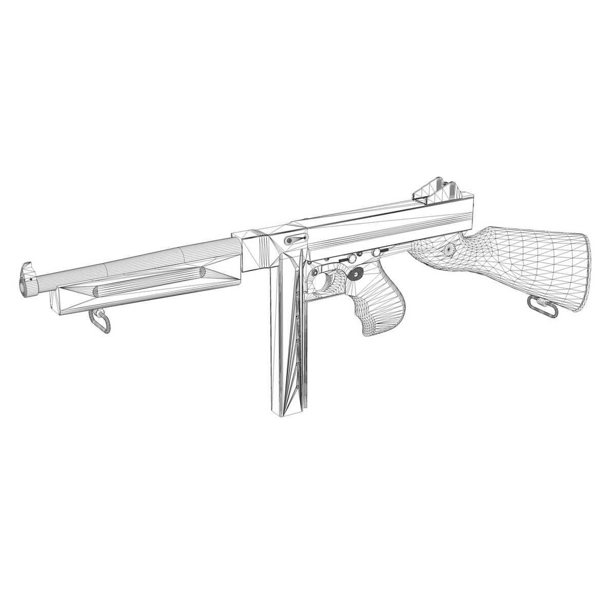 3d submachine guns ww2 thompson