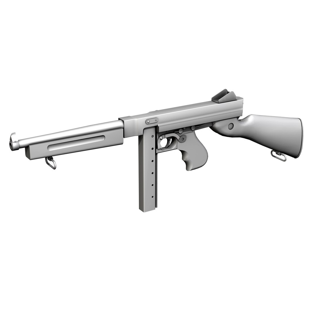 3d submachine guns ww2 thompson