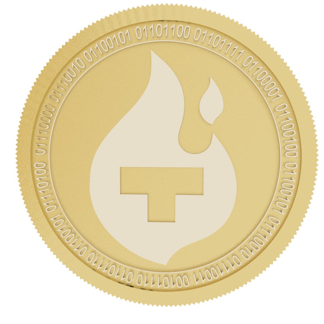 Theta fuel gold coin 3D model - TurboSquid 1458718