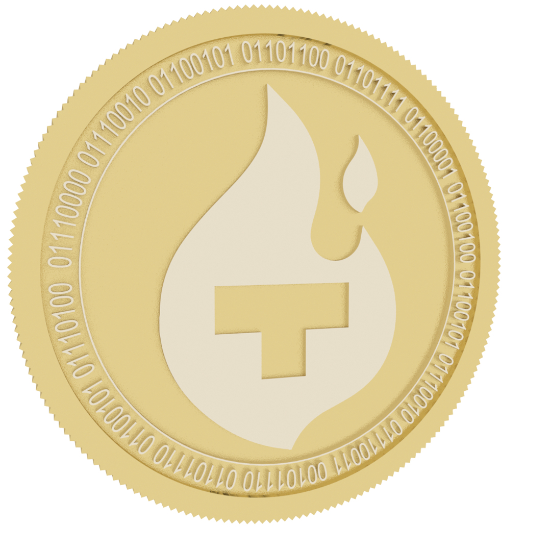 Theta fuel gold coin 3D model - TurboSquid 1458718