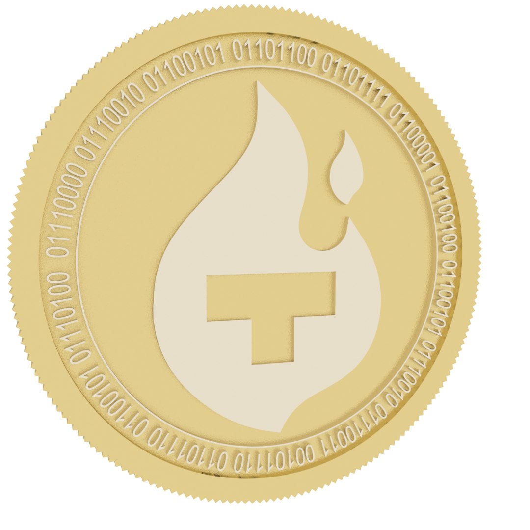 Theta fuel gold coin 3D model - TurboSquid 1458718