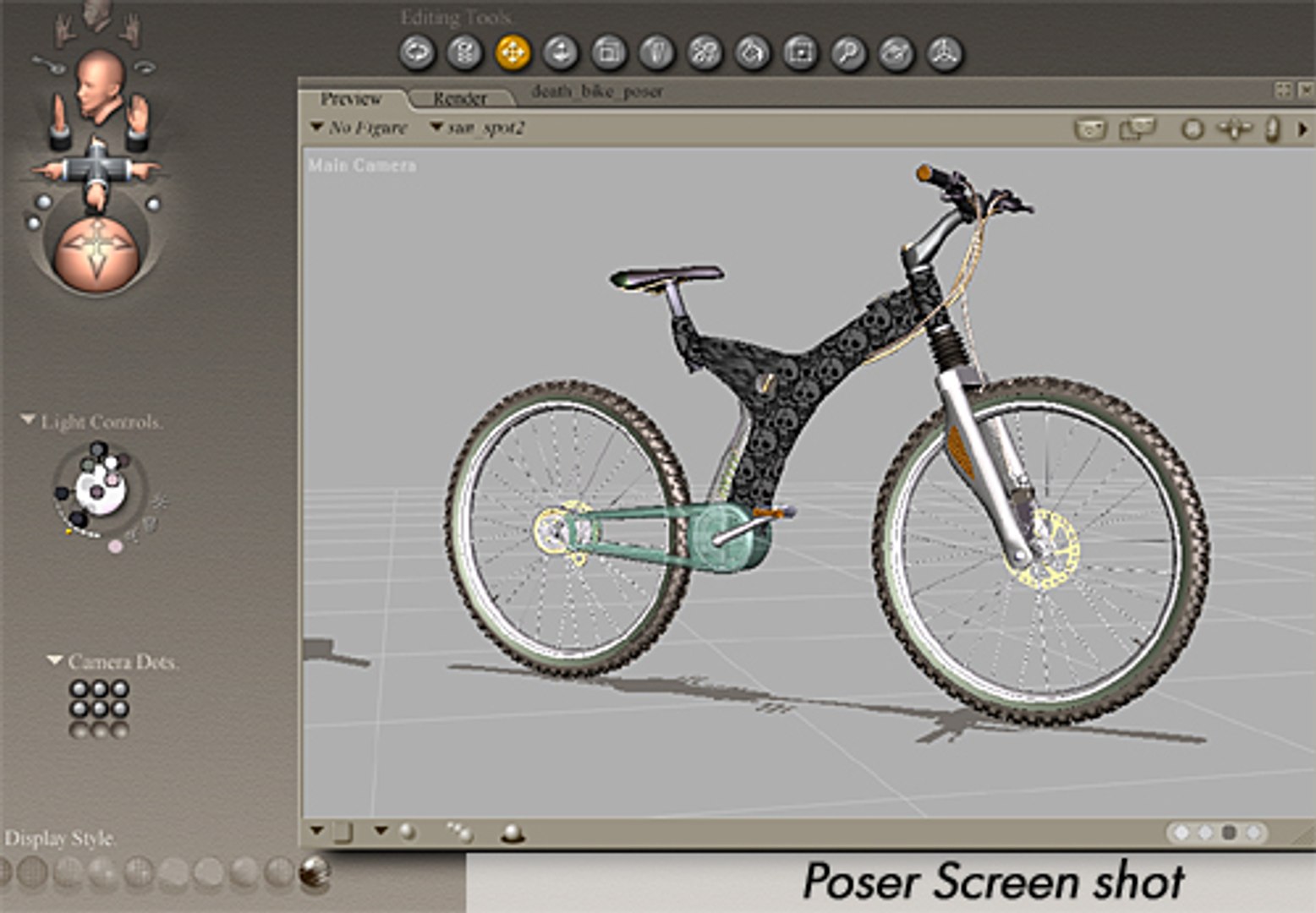 Poser Mountain Bike 3d Model