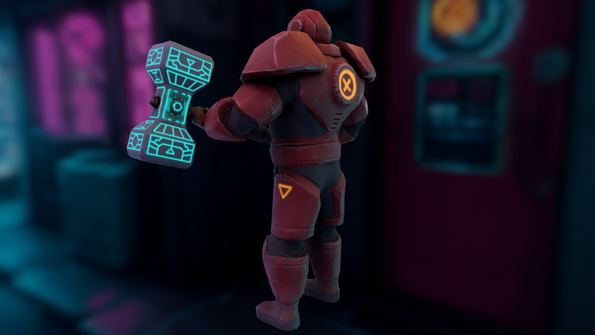 Futuristic Hitman Hunter Assassin Cyborg Killer Sci-fi Low-poly Model ...