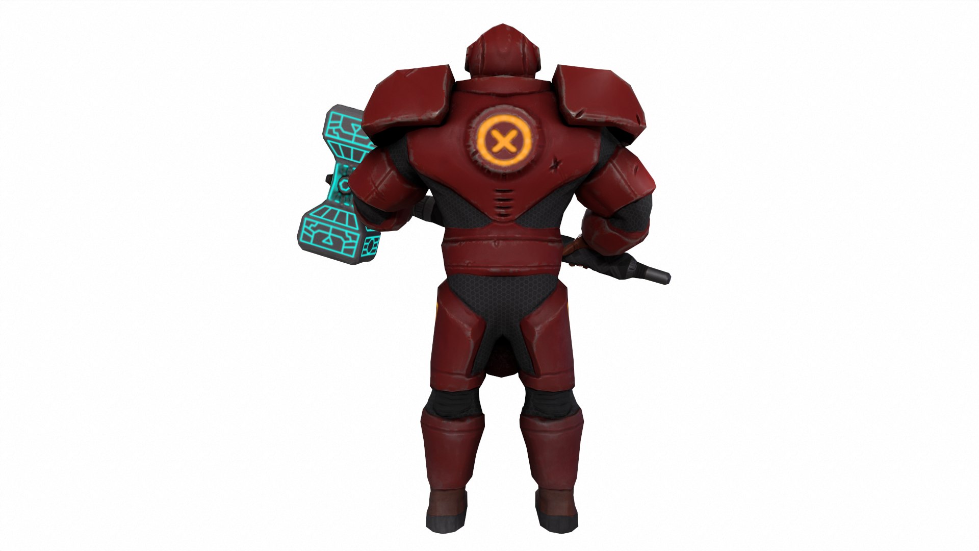 Futuristic Hitman Hunter Assassin Cyborg Killer Sci-fi Low-poly Model ...