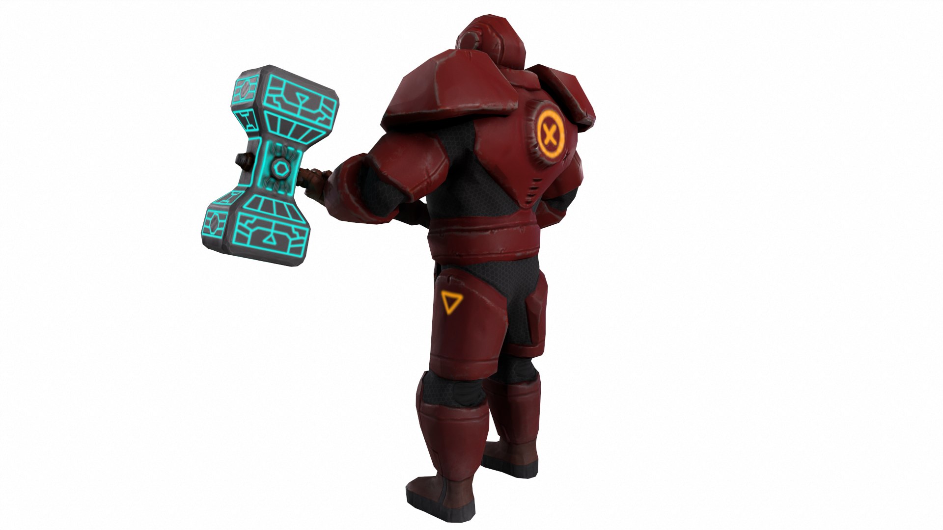 Futuristic Hitman Hunter Assassin Cyborg Killer Sci-fi Low-poly Model ...