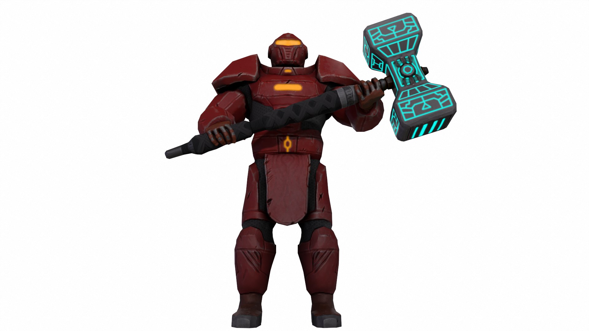 Futuristic Hitman Hunter Assassin Cyborg Killer Sci-fi Low-poly Model ...