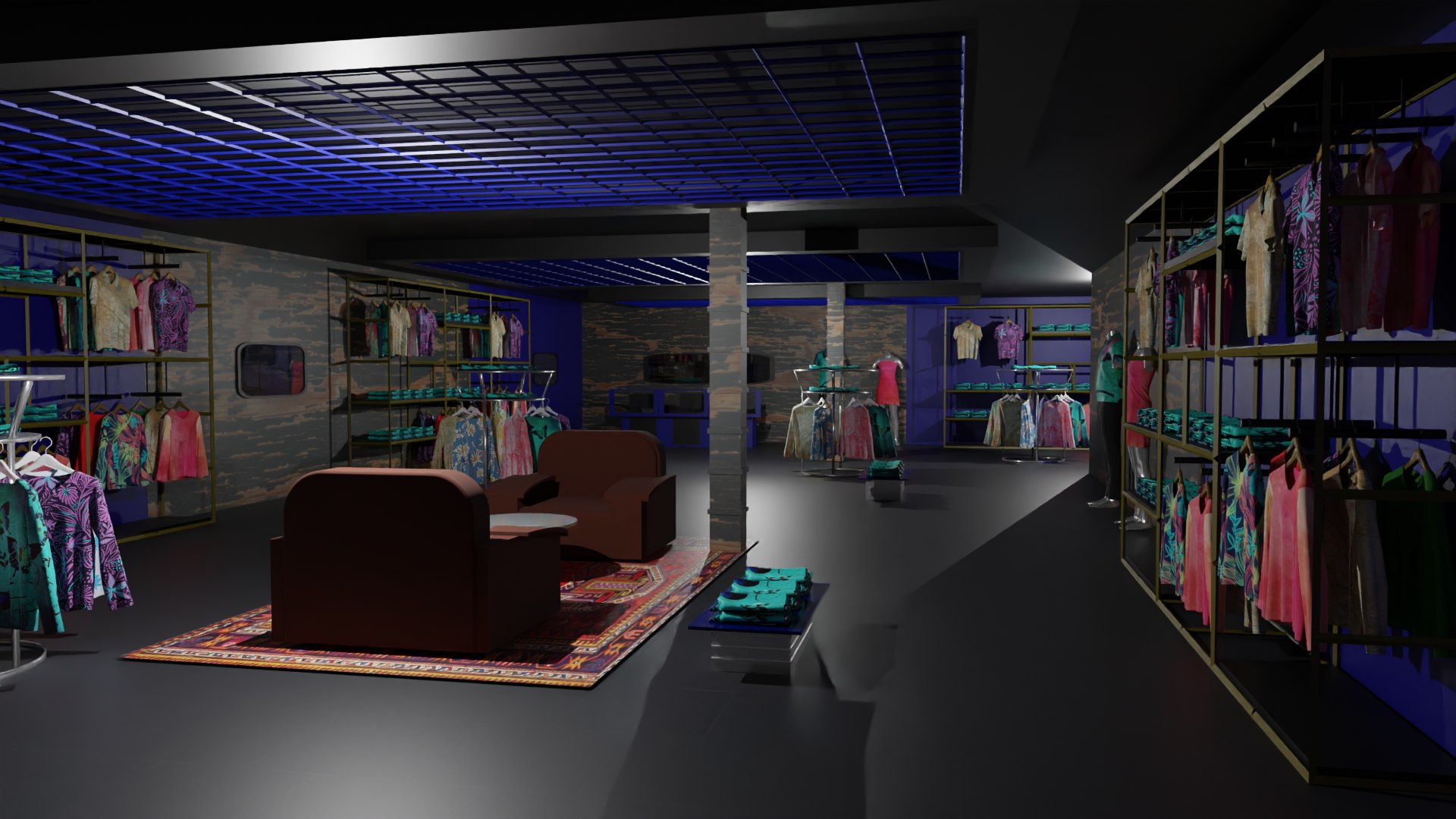 Clothing Store Interior 3D Model - TurboSquid 2157378
