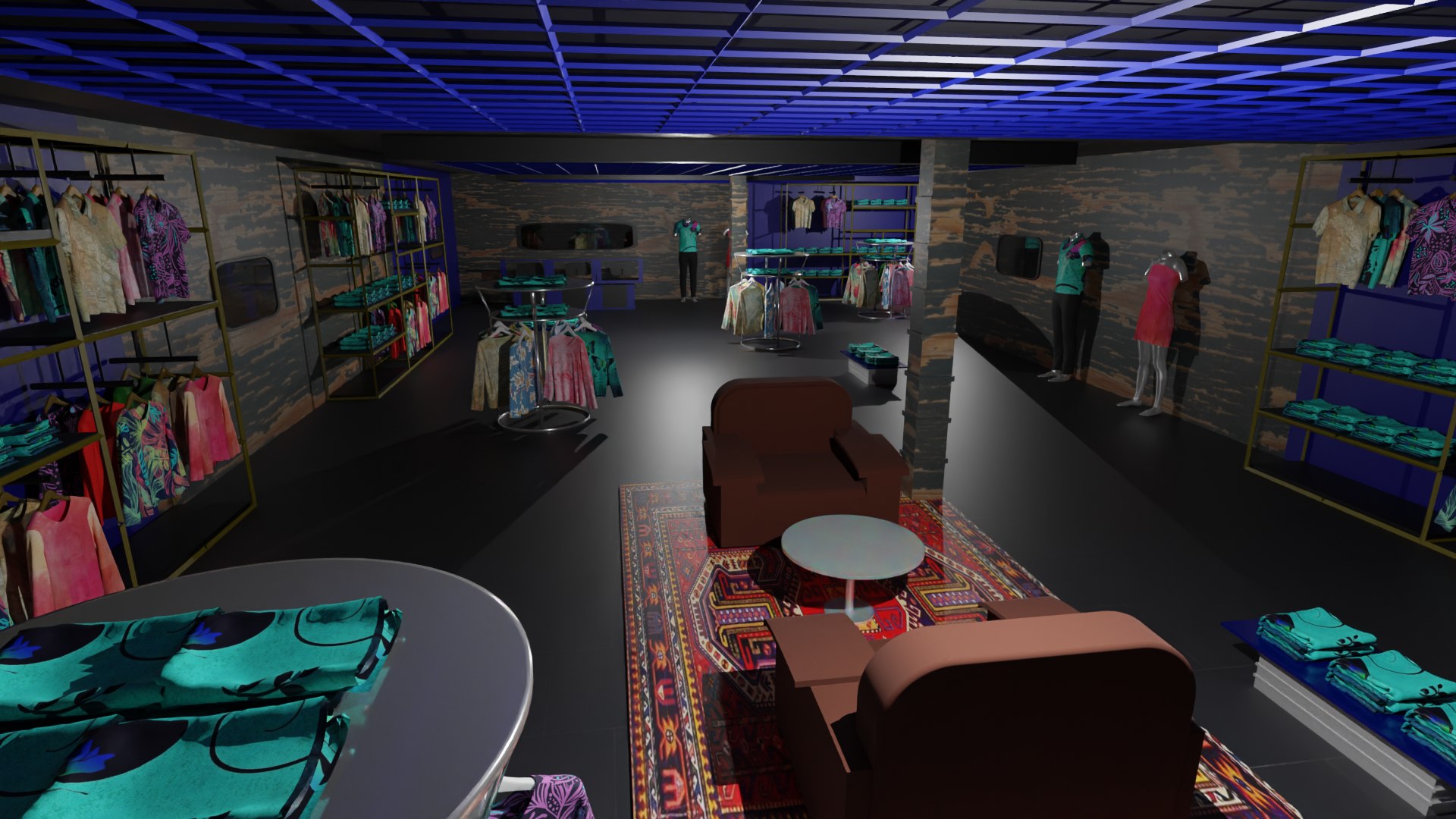 Clothing Store Interior 3D Model - TurboSquid 2157378
