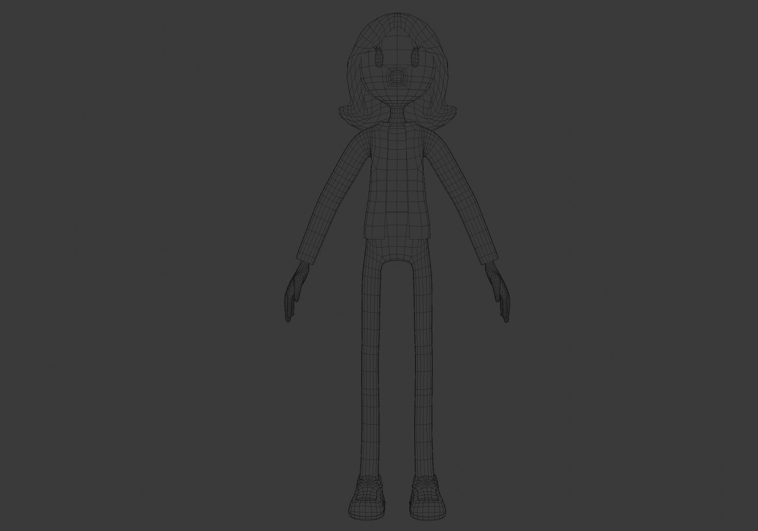 Simple Cartoon Girl 3D Model - TurboSquid 1913641