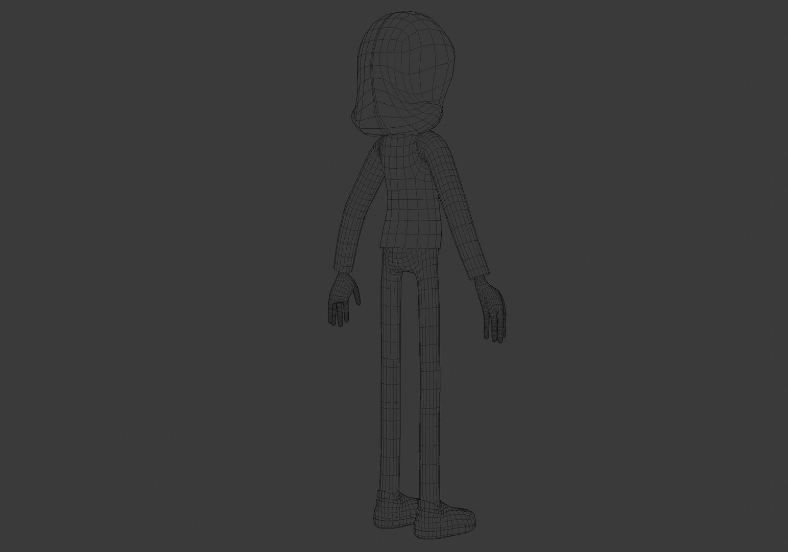 Simple Cartoon Girl 3D Model - TurboSquid 1913641