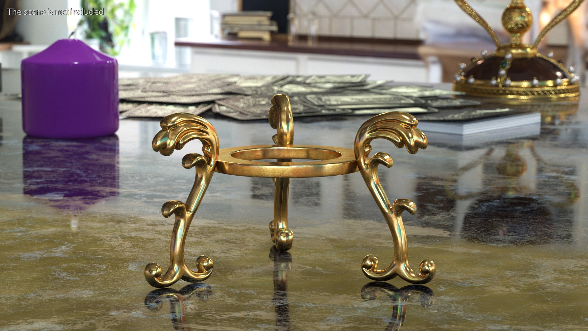 Golden Stand for Souvenirs 3D - TurboSquid 2021469