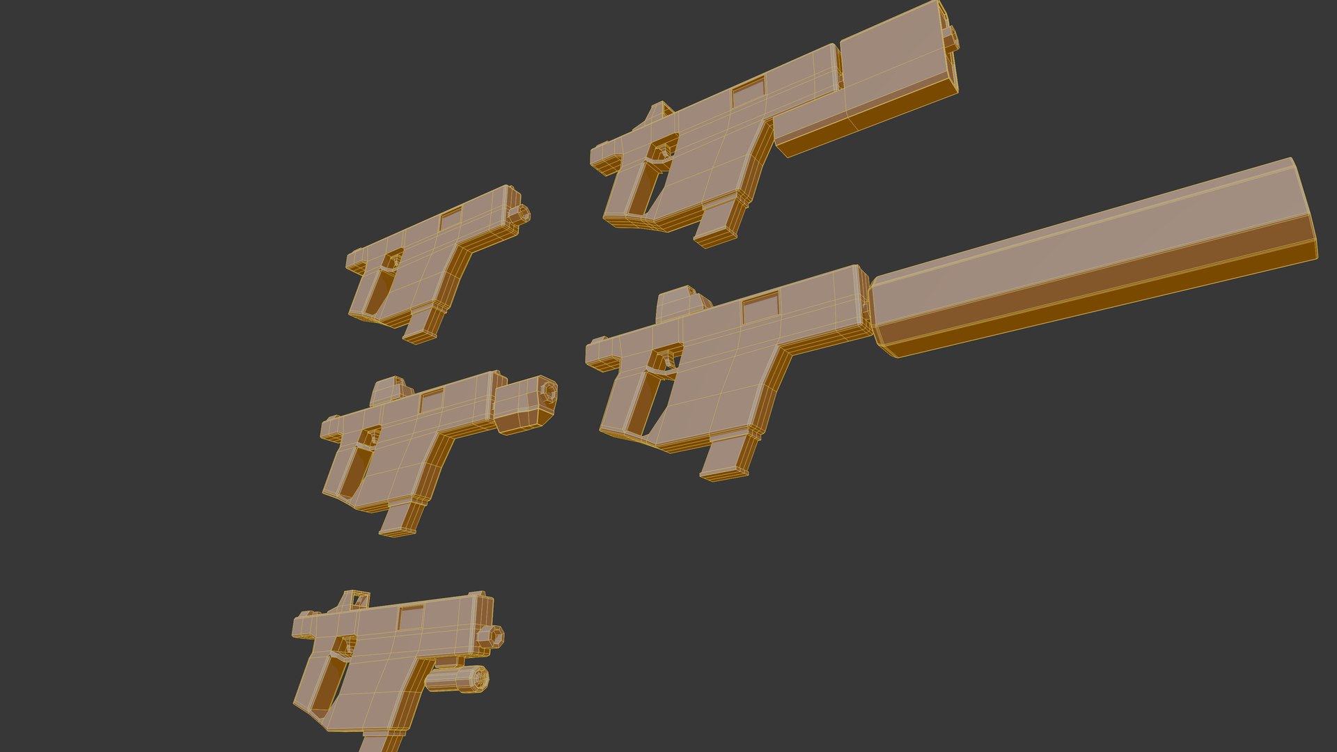 3D Low Poly KrissV-style -5 Variations Game Ready Model - TurboSquid ...