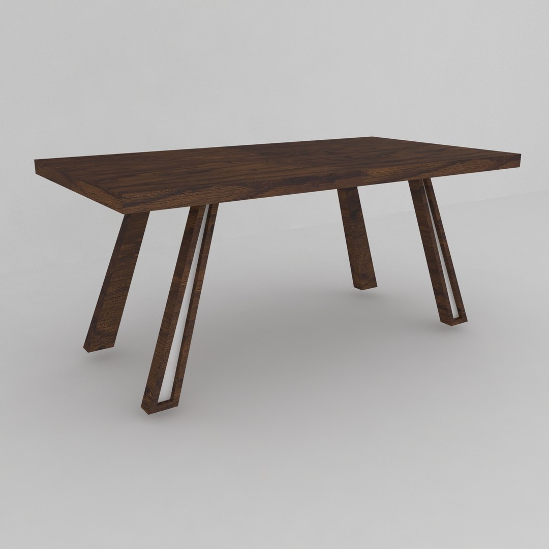 3D Modern Dining Table Wooden - TurboSquid 1320393