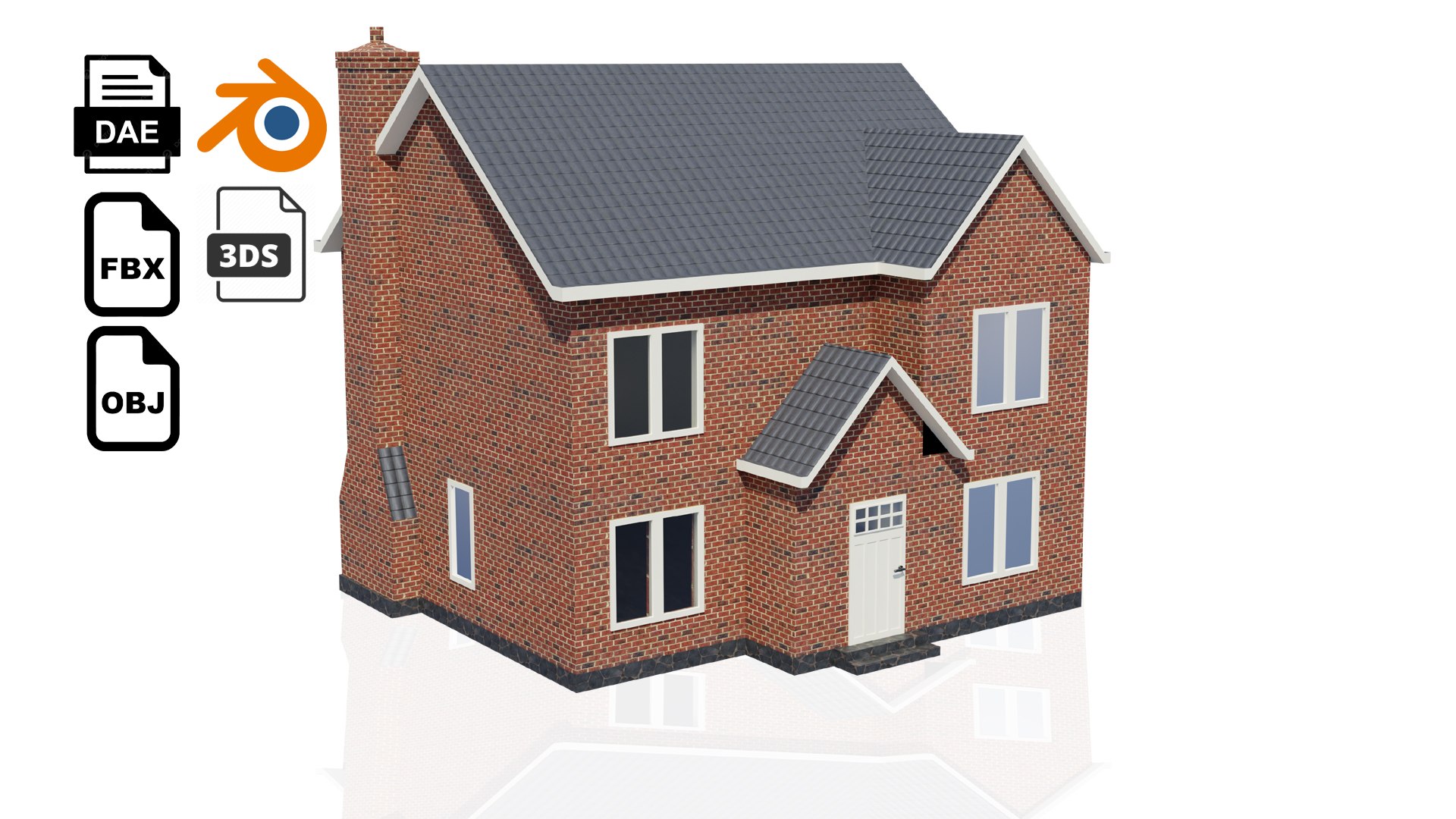 3D British House Design 006 Model - TurboSquid 2123526