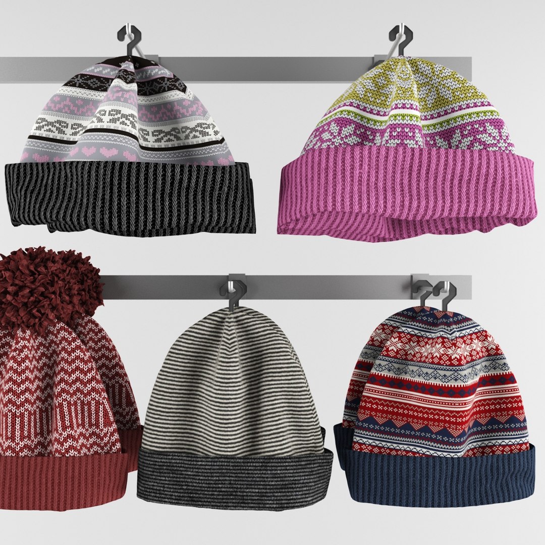 3d Obj Hanger Knitted Hats Fashion