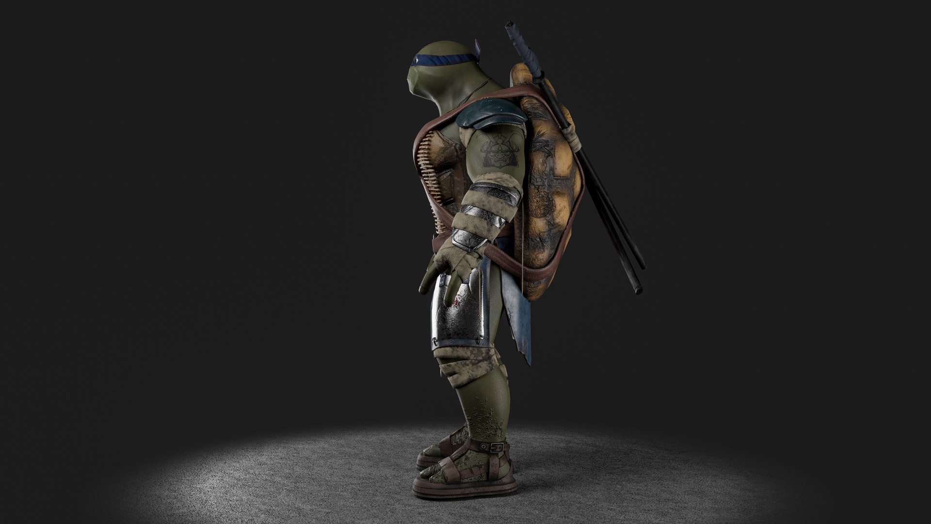 3D TMNT Leonardo Game Ready Model - TurboSquid 1730180