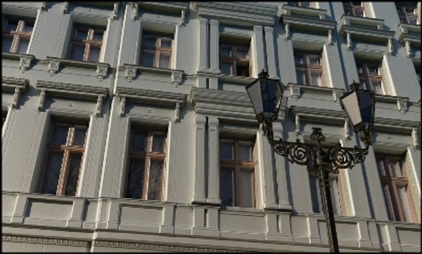 european street buildings 3d model