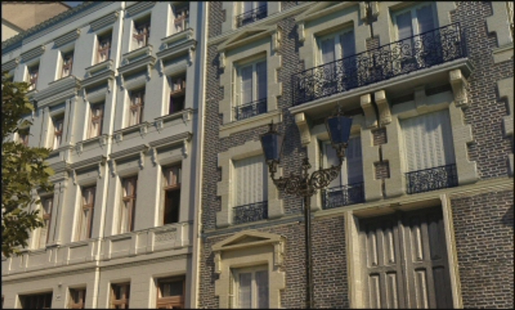 european street buildings 3d model