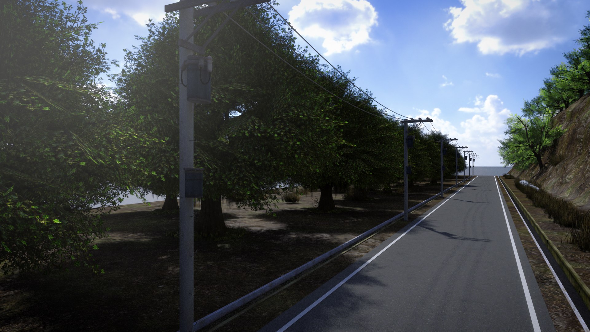 3D Model Mountain Road - TurboSquid 2209560