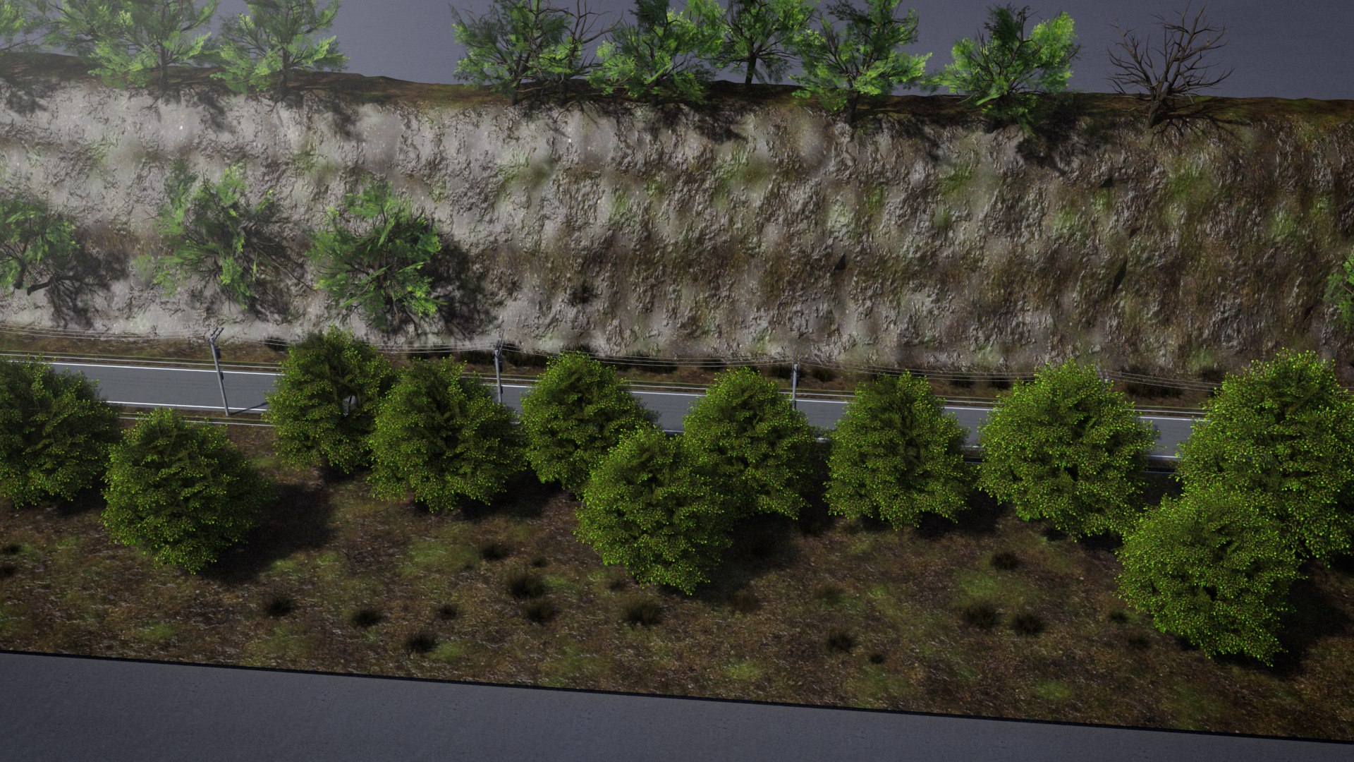 3D Model Mountain Road - TurboSquid 2209560