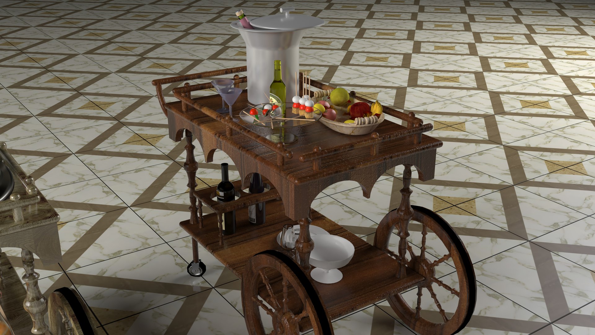 3D Service Carts - Full And Empty 8K - TurboSquid 2254805