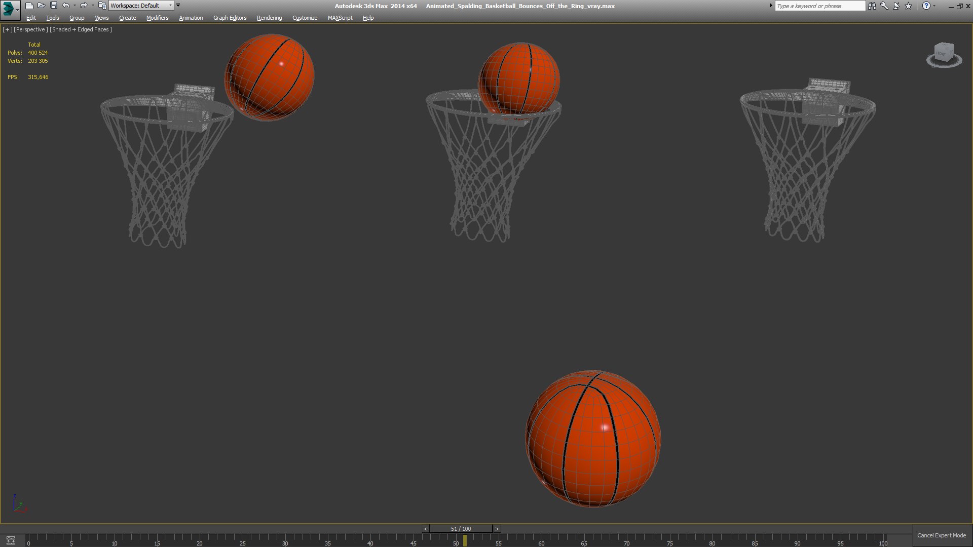 3D Spalding Basketball Bounces Ring Model - TurboSquid 1486268