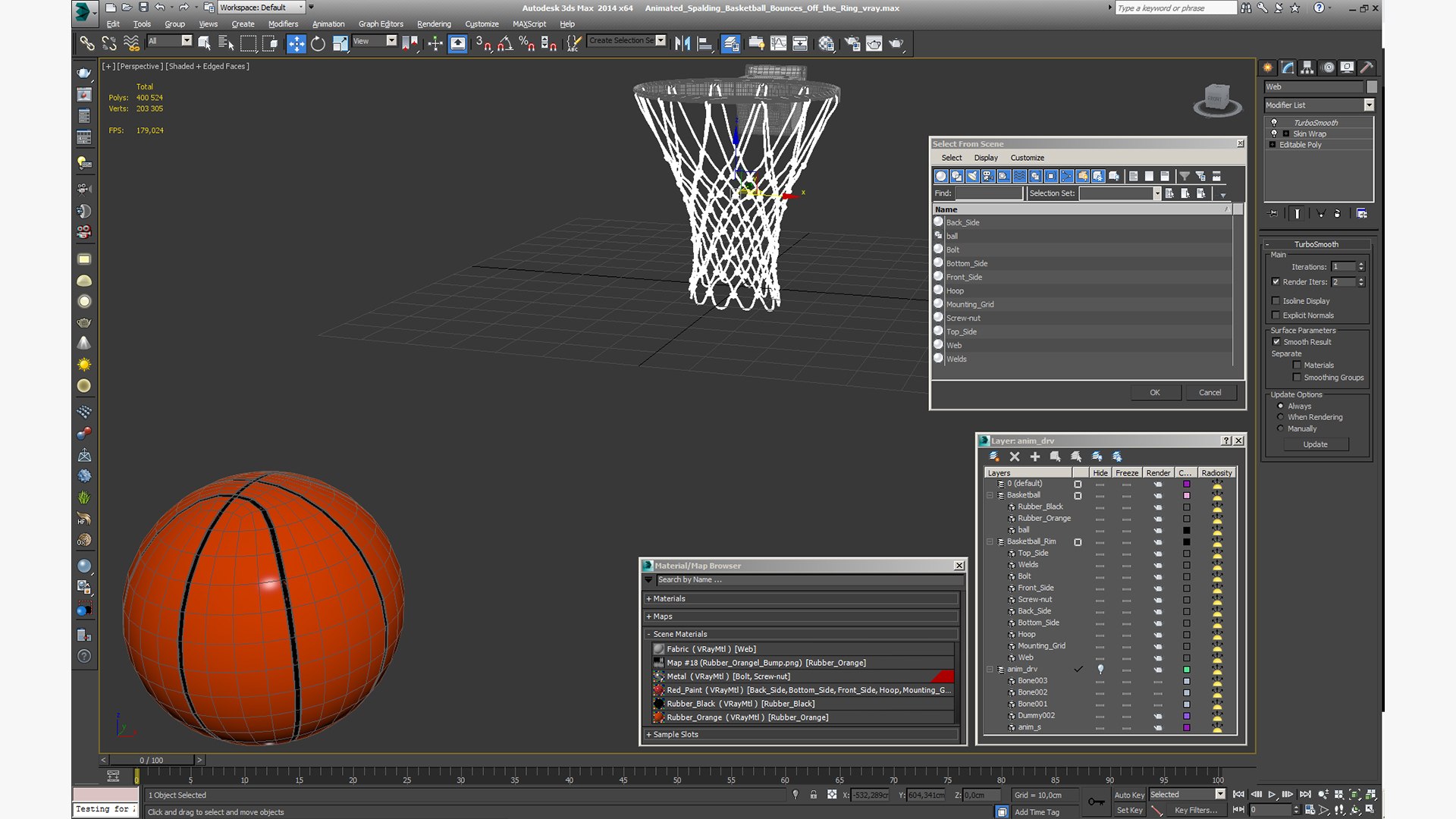 3D Spalding Basketball Bounces Ring Model - TurboSquid 1486268