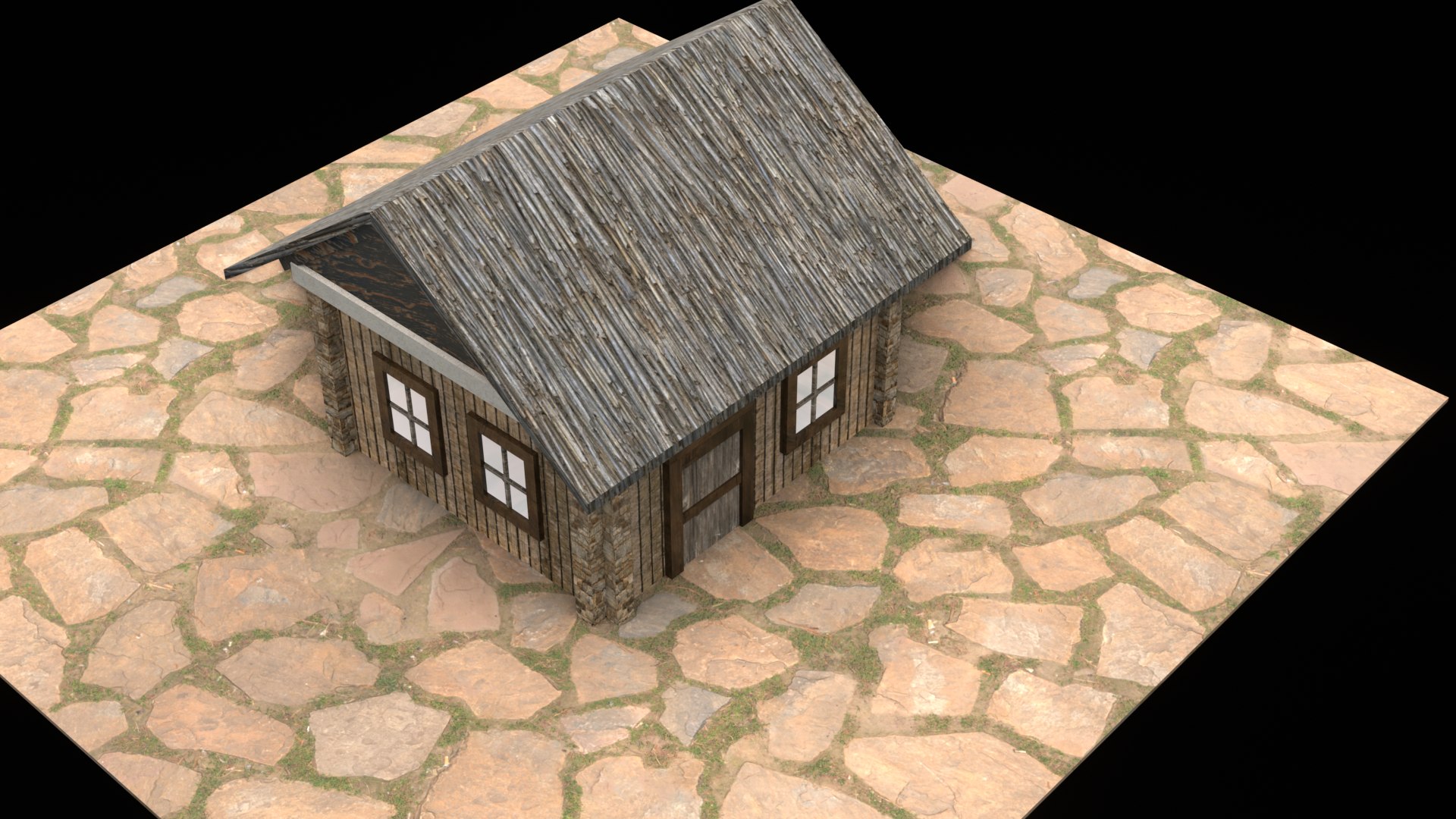 Detailed Low Poly House 3D Model For Games Architectural Scenes 3D ...