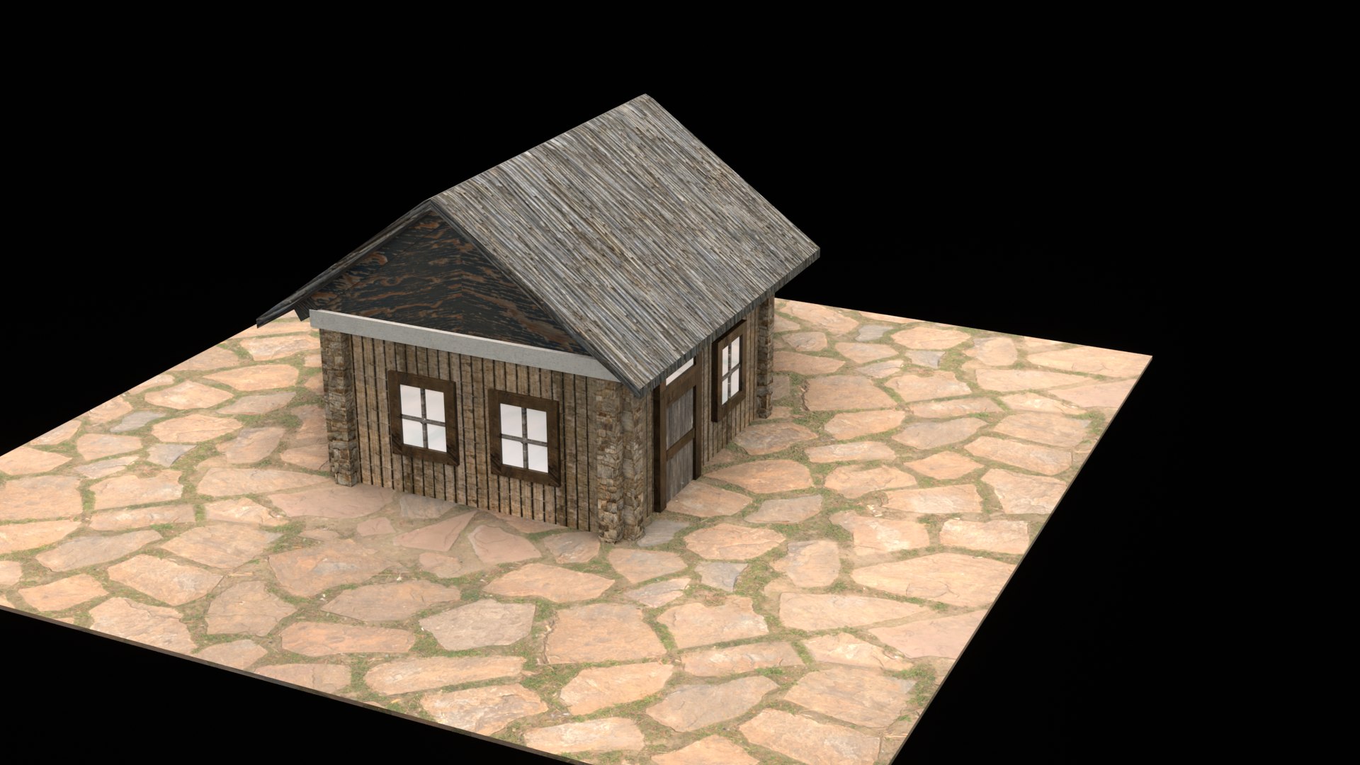 Detailed Low Poly House 3D Model For Games Architectural Scenes 3D ...