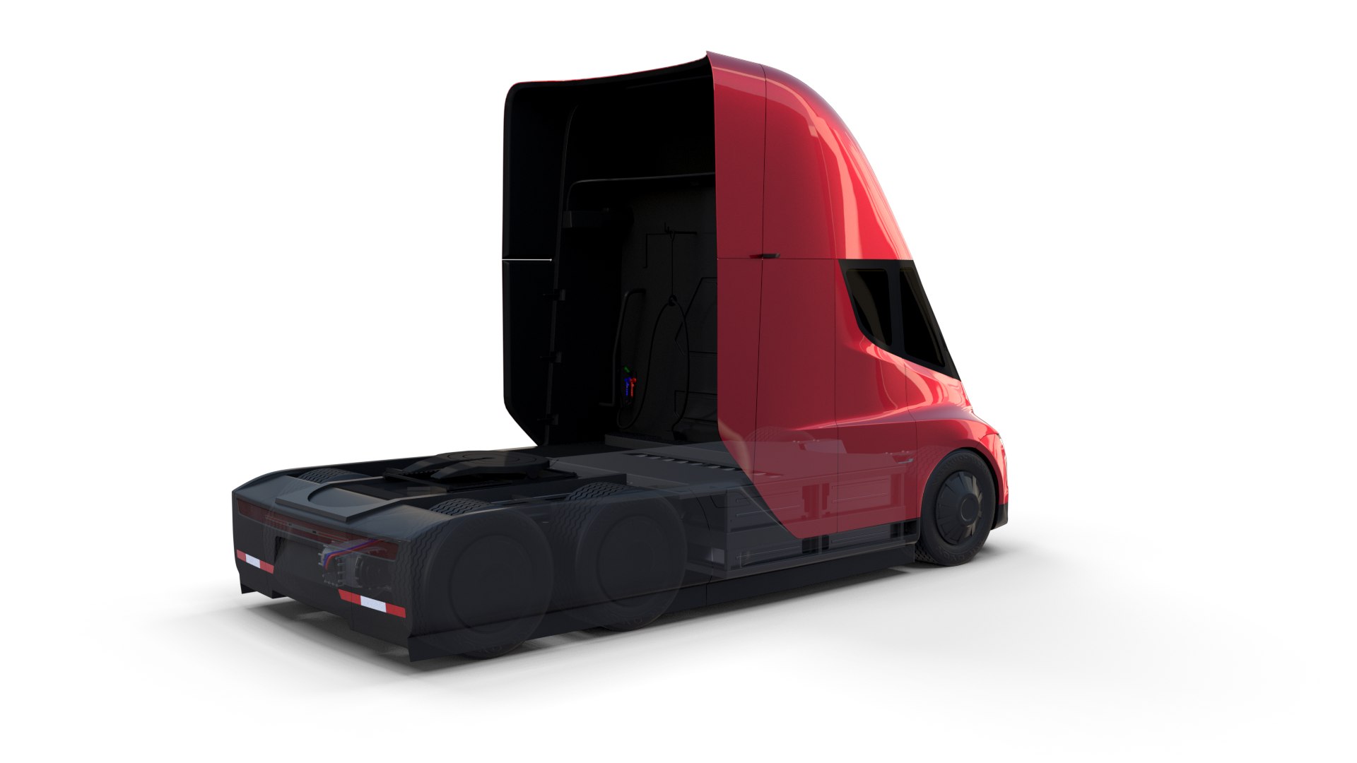 3D tesla semi truck chassis model - TurboSquid 1567804