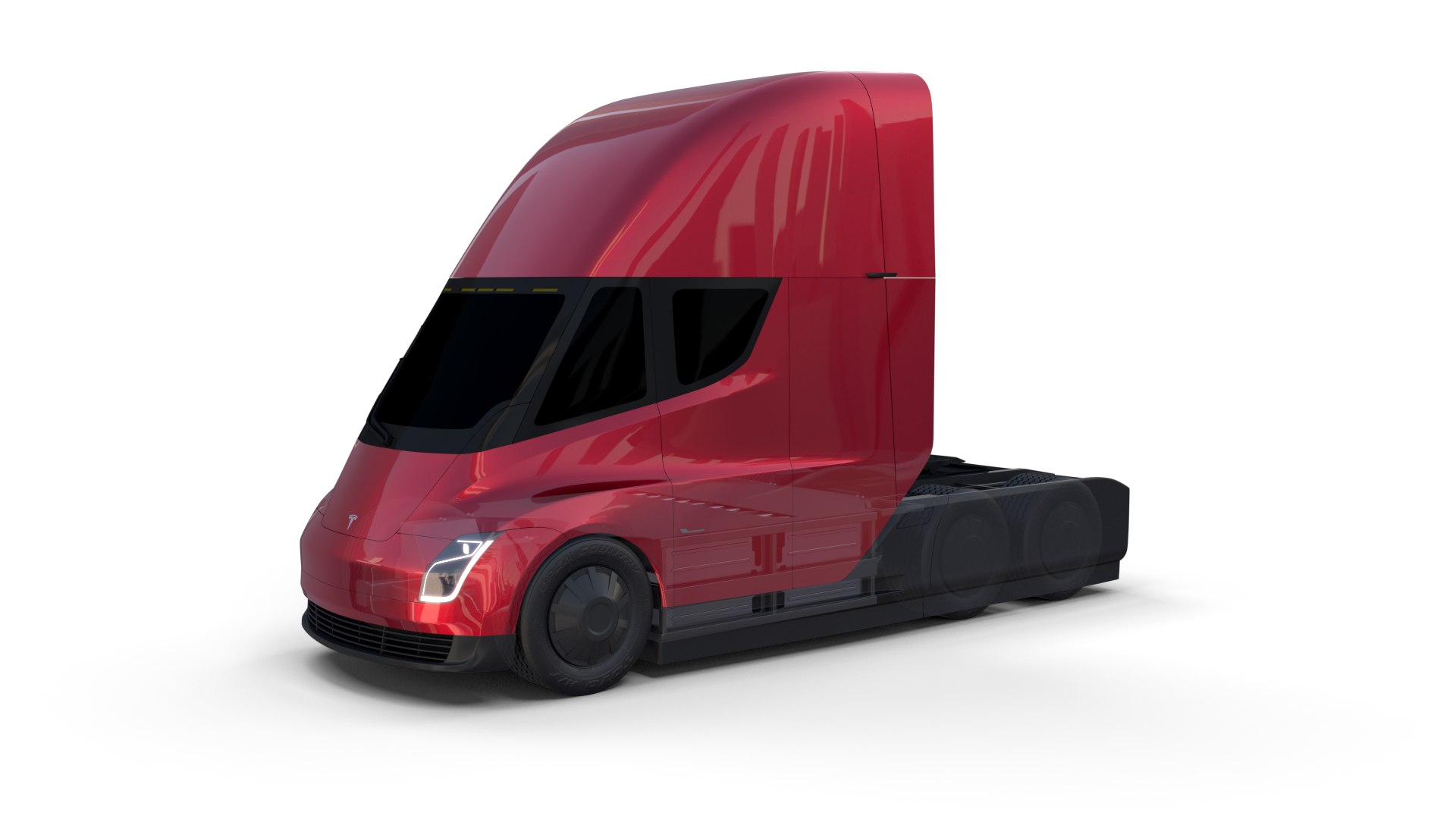 3D tesla semi truck chassis model - TurboSquid 1567804