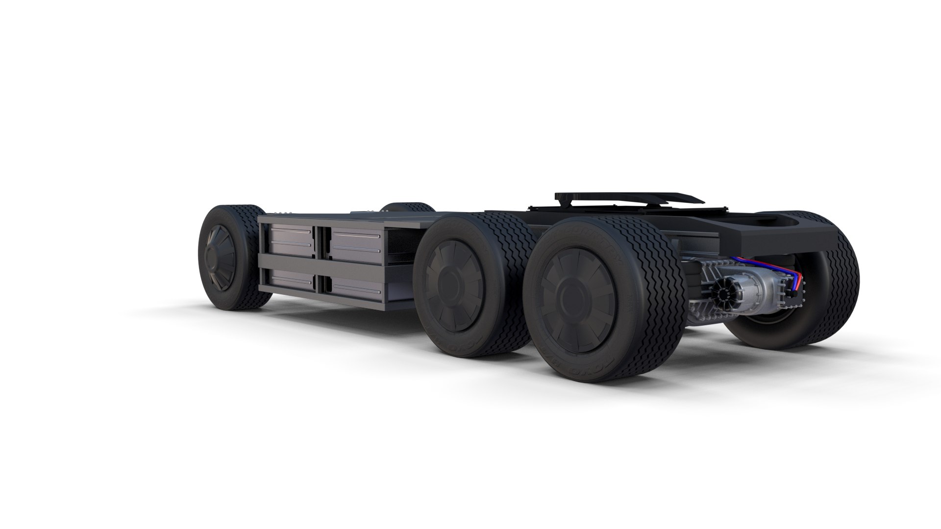3D tesla semi truck chassis model - TurboSquid 1567804