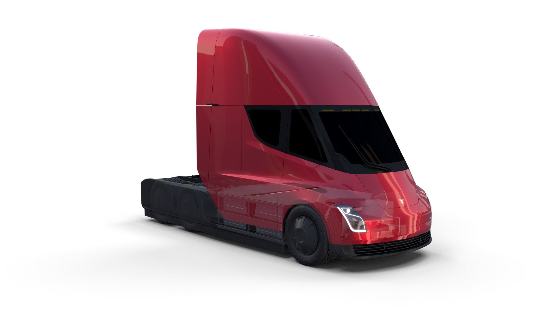 3D tesla semi truck chassis model - TurboSquid 1567804