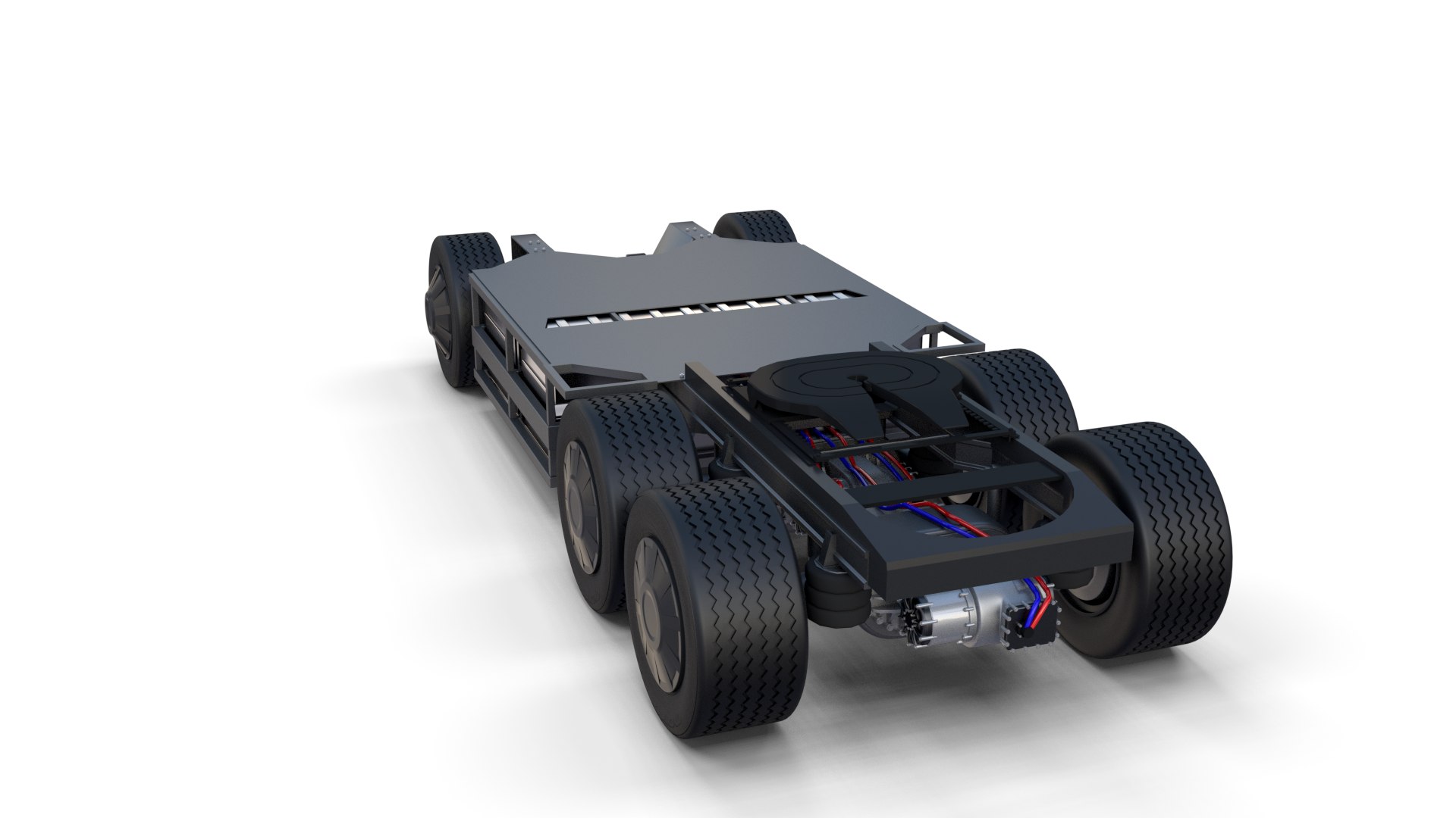 3D tesla semi truck chassis model - TurboSquid 1567804
