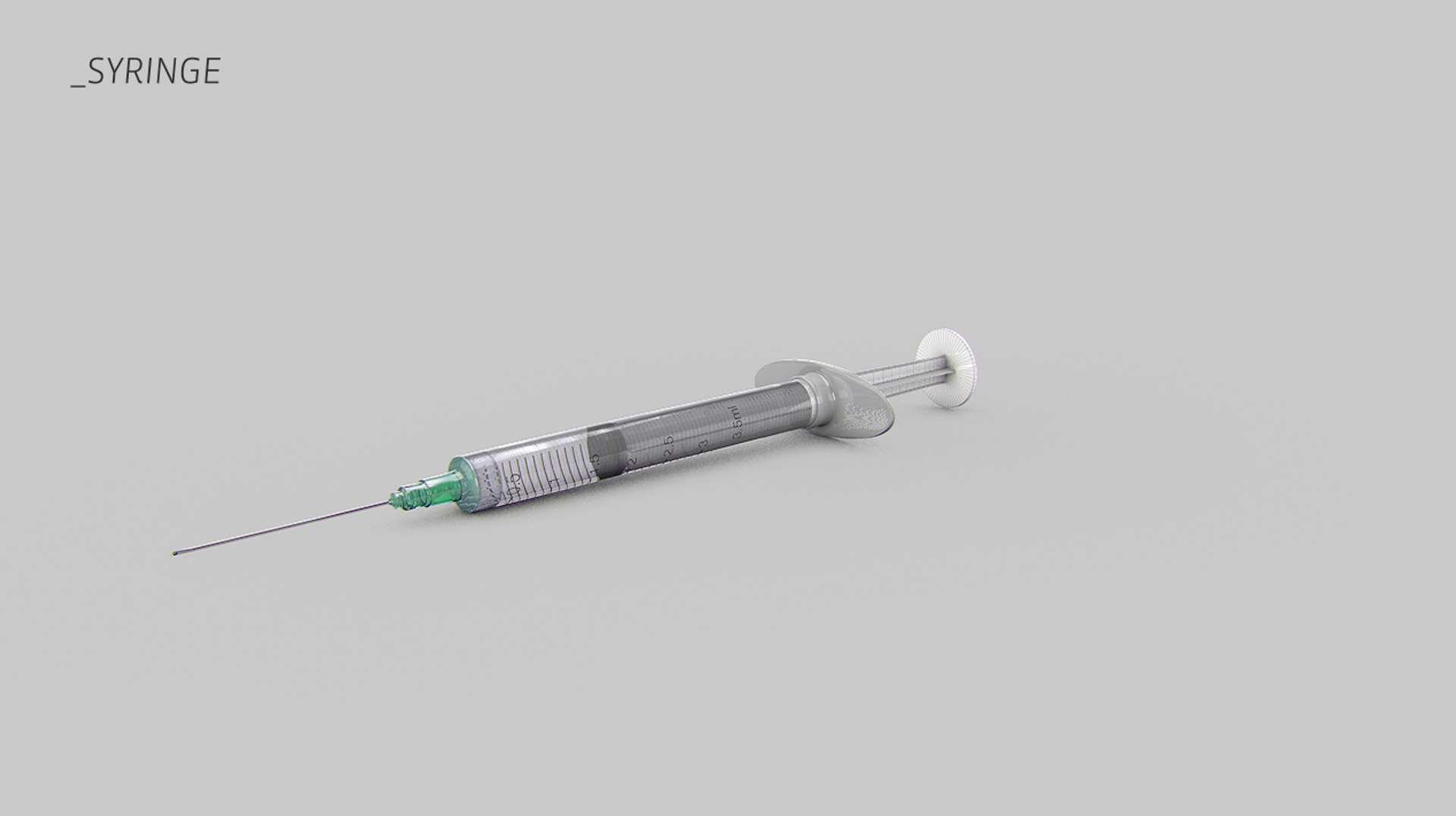 3d model syringe medical