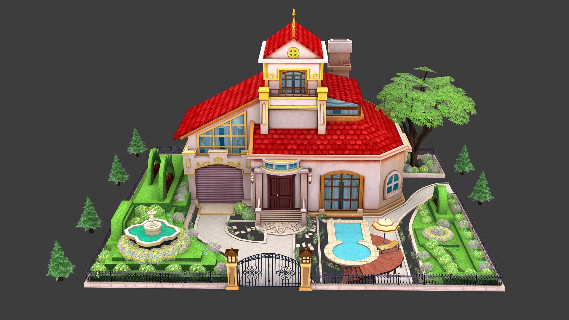 Cartoon House 3D Model - TurboSquid 1747794