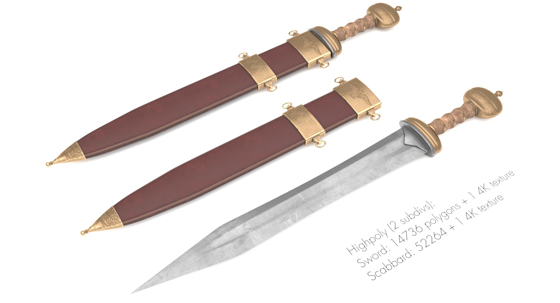 Roman sword model - TurboSquid 1153613