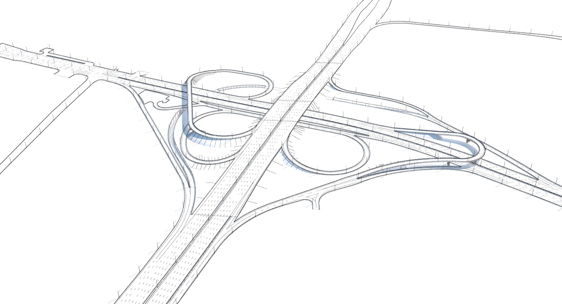 3D Model Highway Road Junction 2 | 1143618 | TurboSquid