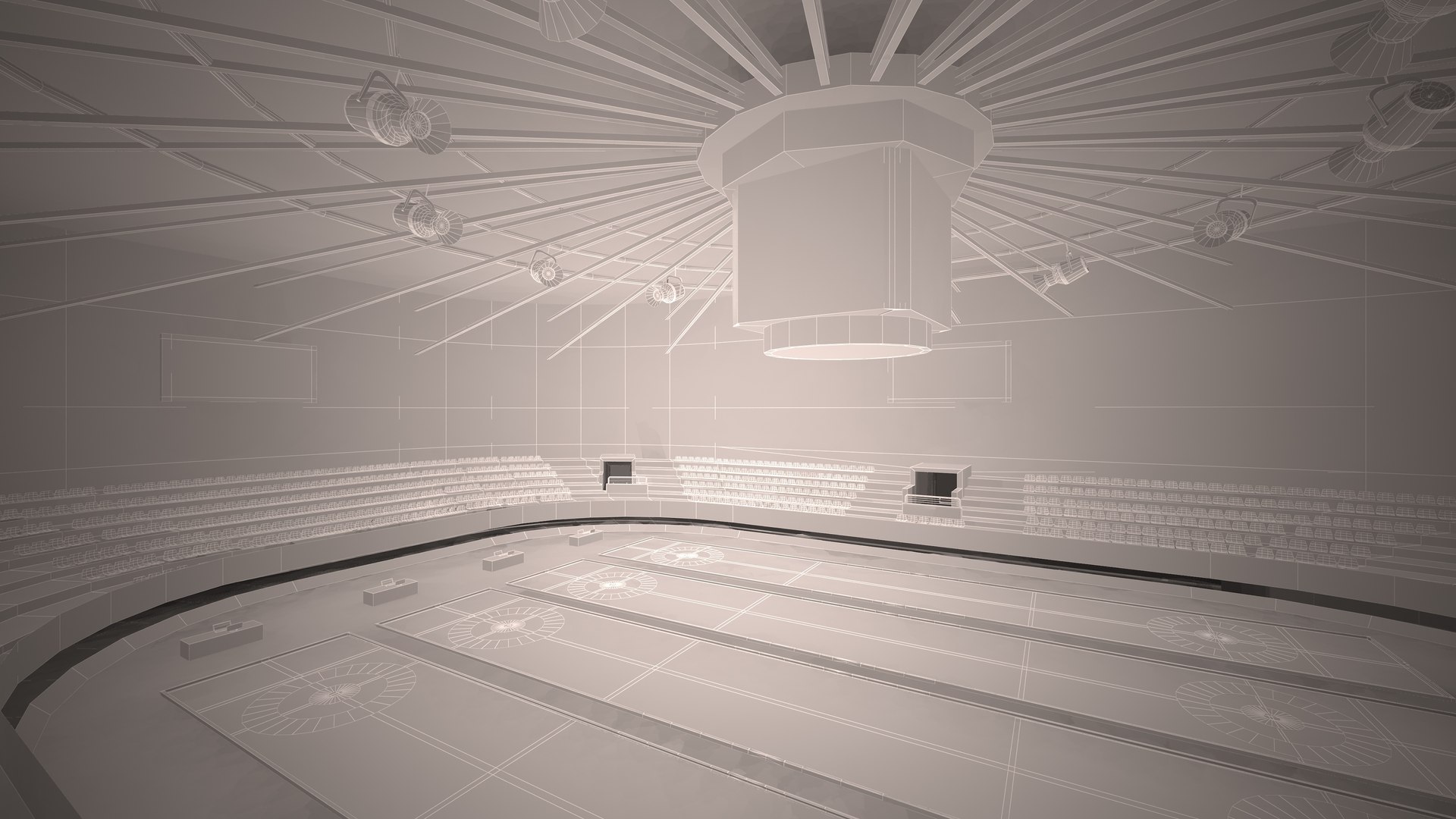 Curling Interior Arena 3D Model - TurboSquid 1424215