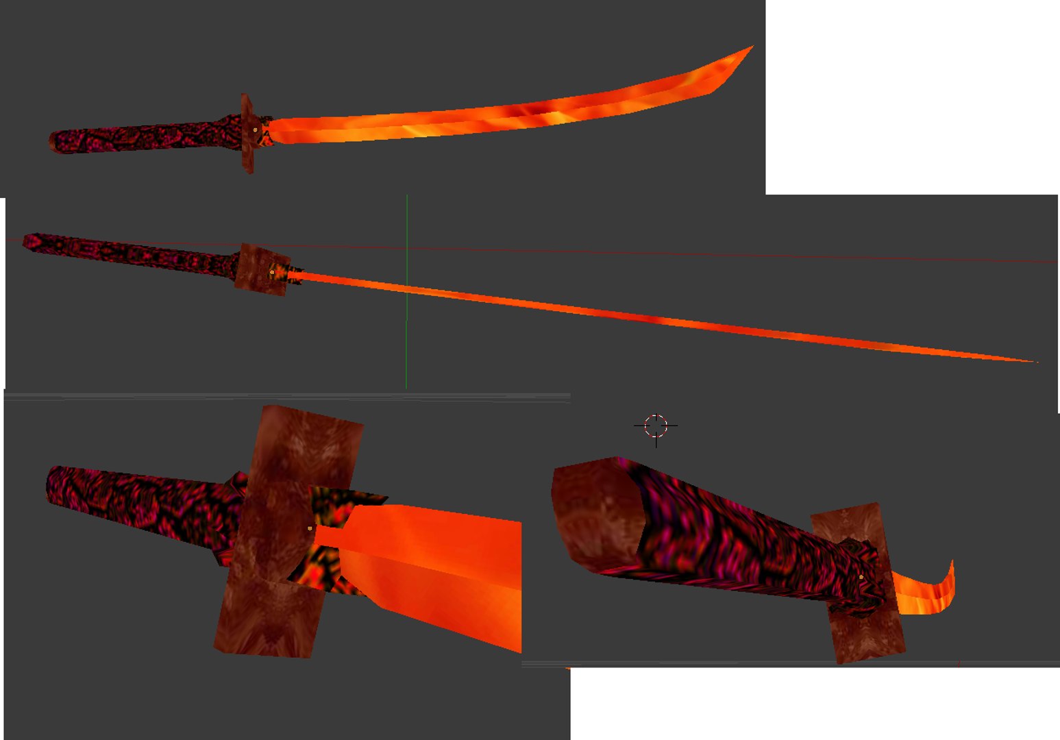 3d Model 10 Katanas Packs
