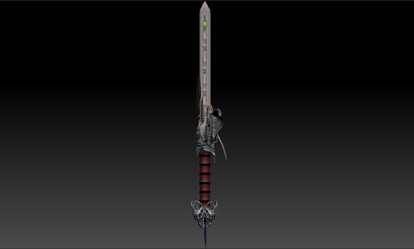 3d model sword dragon