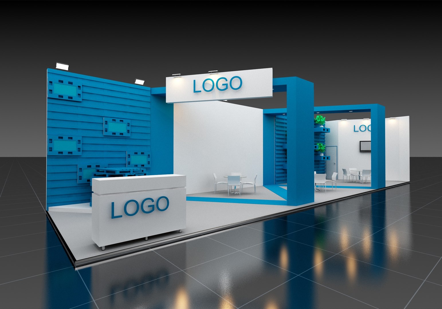 3D Exhibition stand model - TurboSquid 2018572