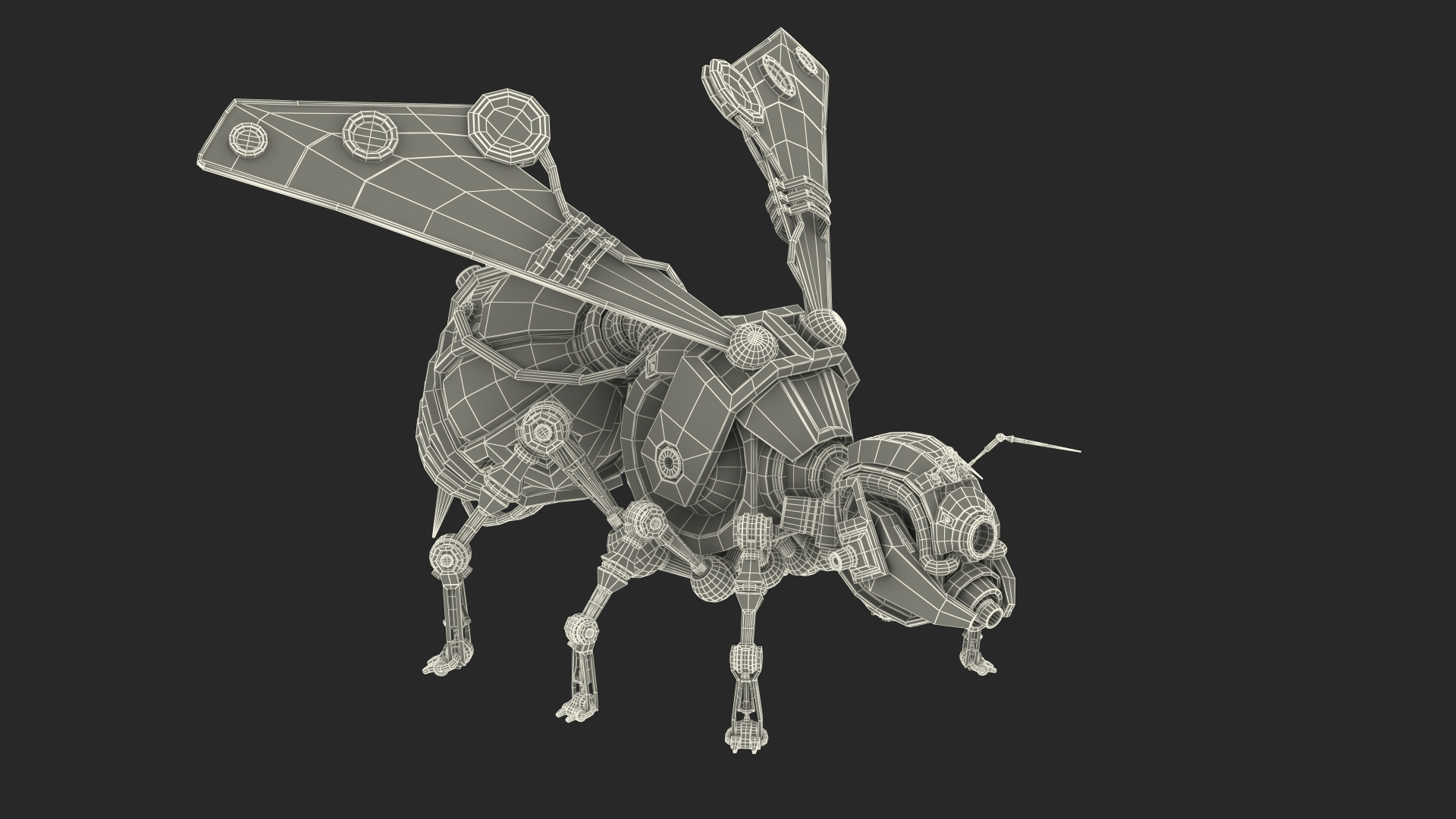 Robot Bee Black Rigged 3D Model - TurboSquid 1874833