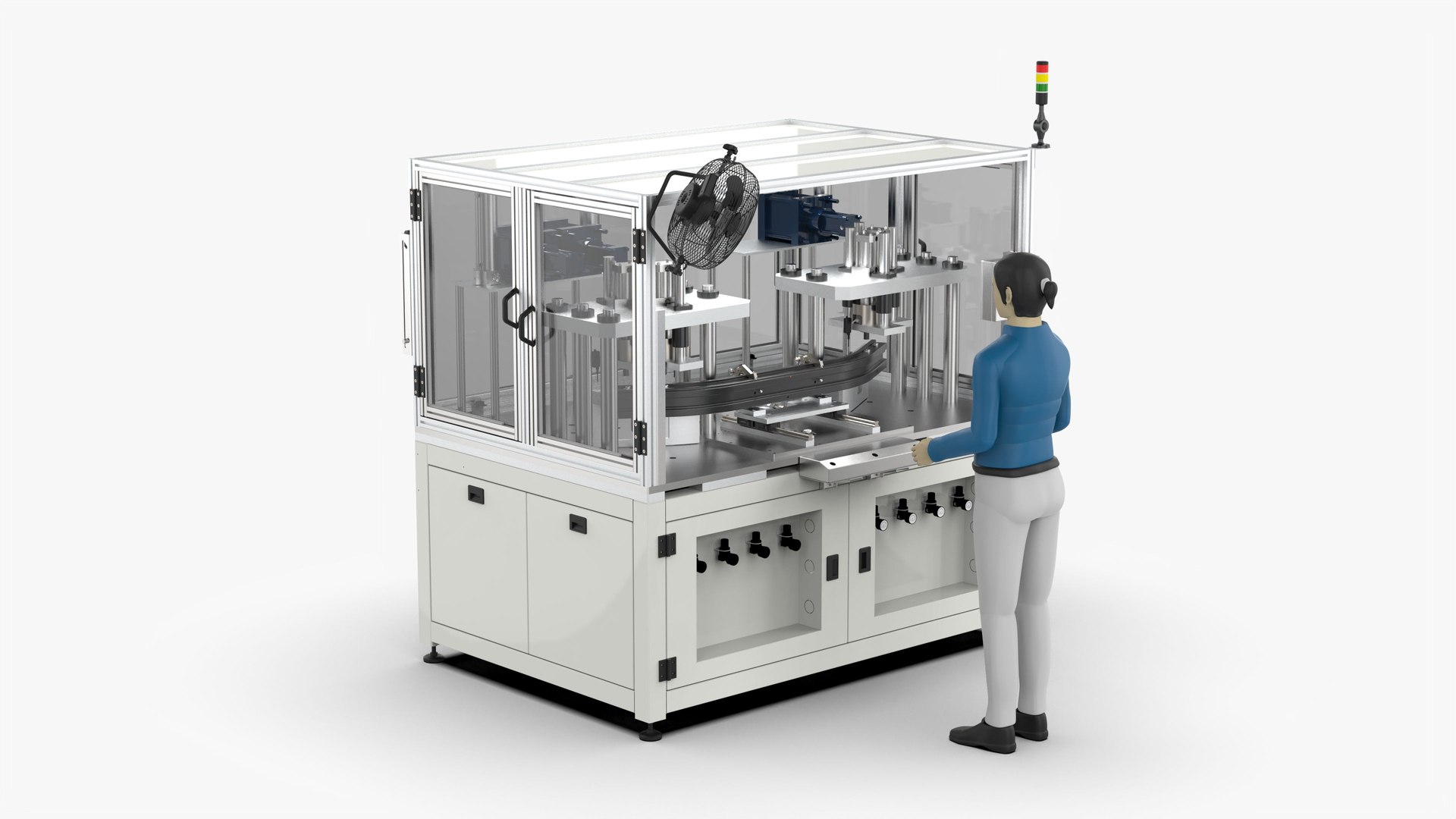 3D Automatic Anti Collision Beam Screw Nut Riveting Machine Model ...