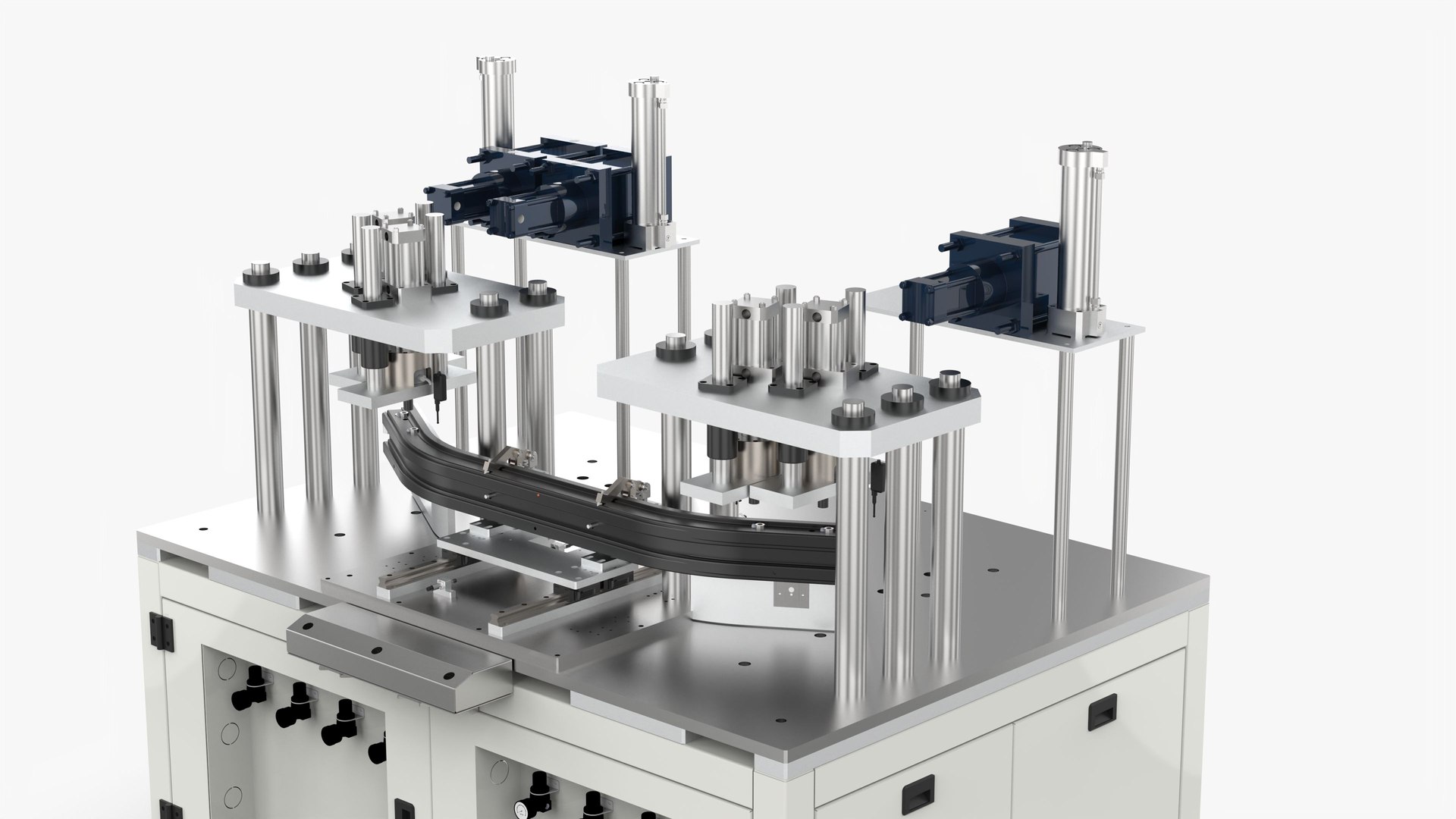 3D Automatic Anti Collision Beam Screw Nut Riveting Machine Model ...