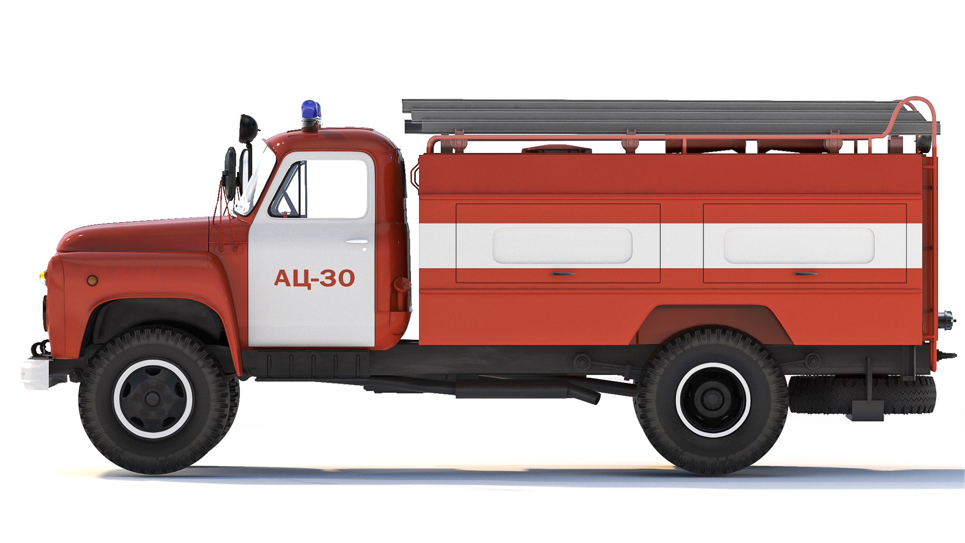 GAZ 53 AC-30-106G Fire Truck 1987 Model - TurboSquid 2055865