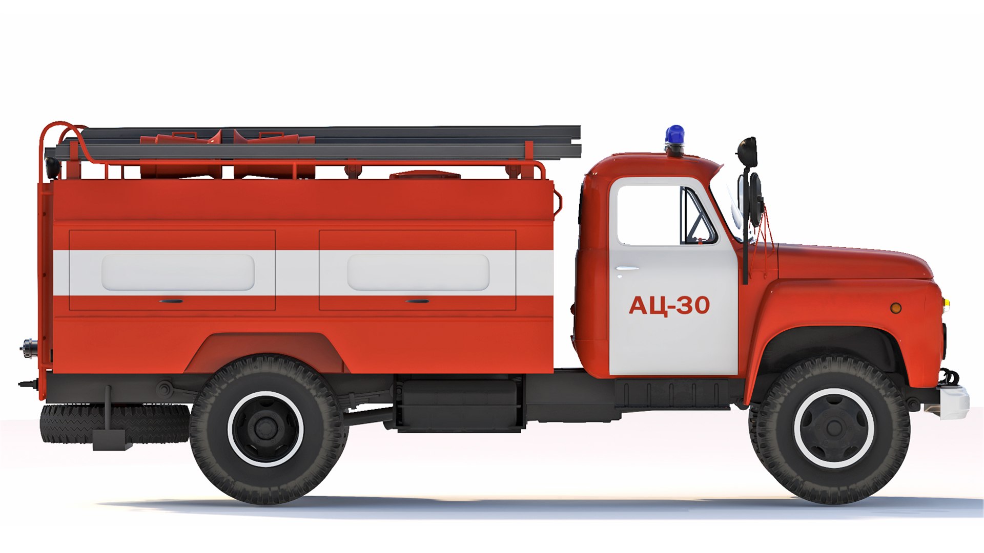 GAZ 53 AC-30-106G Fire Truck 1987 Model - TurboSquid 2055865